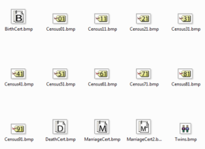 Jane’s Census and Certificate Icons – Family Historian User Group ...